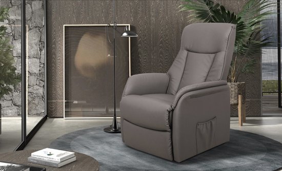 Elektrische relax zetel - fauteuil - sta op stoel - Taupe | bol.com