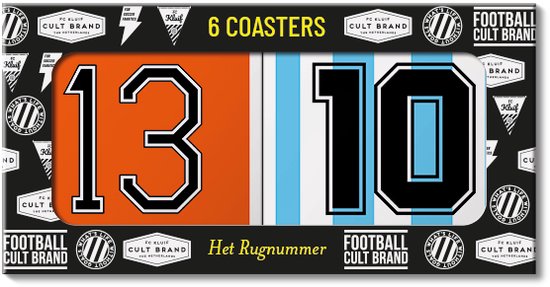 Het Rugnummer coasters | bol