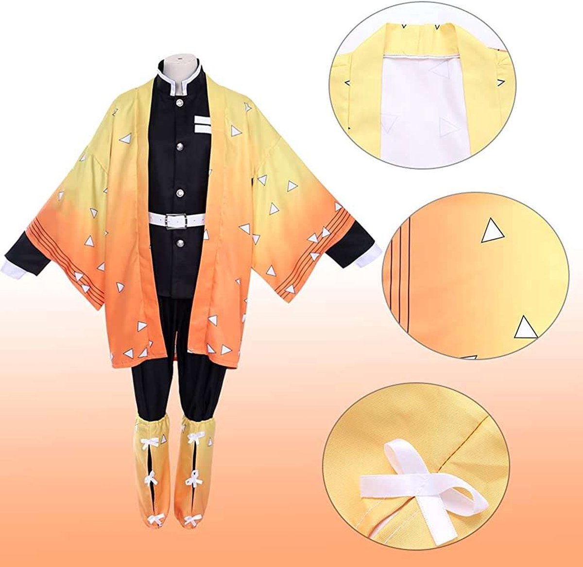 Demon slayer - Zenitsu - Cloak - One size - Cape - Mantel - Cosplay ...