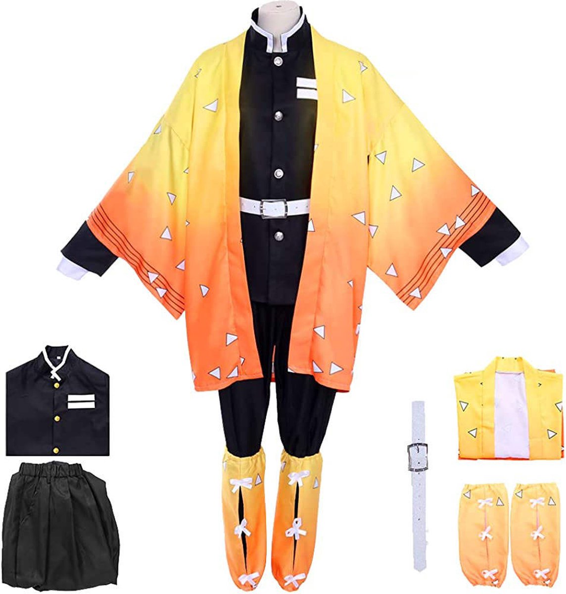 Demon slayer - Zenitsu - Cloak - One size - Cape - Mantel - Cosplay ...