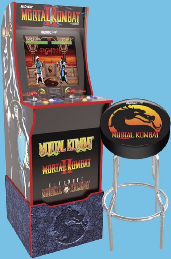 Arcade 1Up Mortal Kombat Set - Arcade gamekast + Orginele Kombat Stoel ...