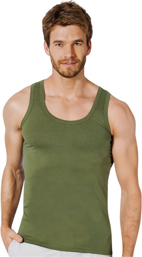 Top kwaliteit hemd - 100% katoen - Legergroen - Maat L | bol