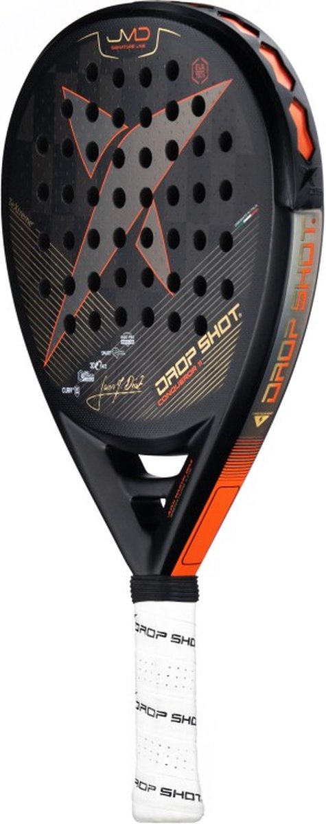 Drop Shot Conqueror 11 (Druppel) - 2023 padel racket zwart/goud/oranje ...