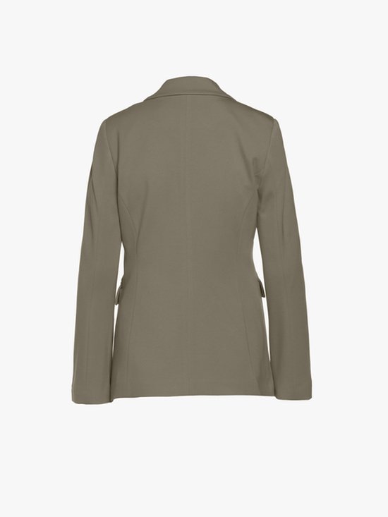 Beaumont Blazer Midlong Double Jersey Soft Khaki Green - Blazer Voor Dames - Groen - 38 | bol