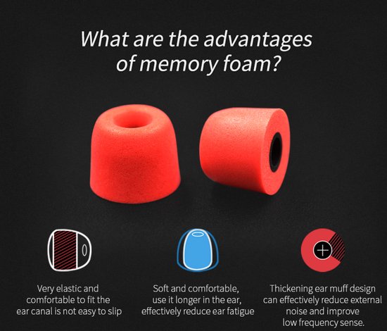 Ear Tips - In Ear - Oorkussens - Memory Foam | bol