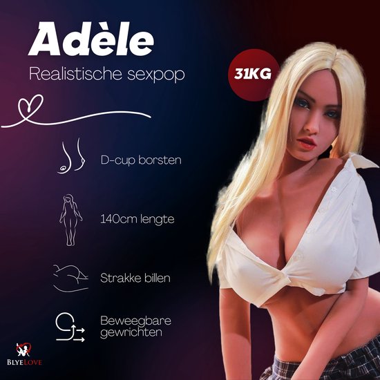 Model Adele Lifelike Sex Doll Sex Body Sex Doll Masturbateur - Gros Seins et Fesses -... | bol.com