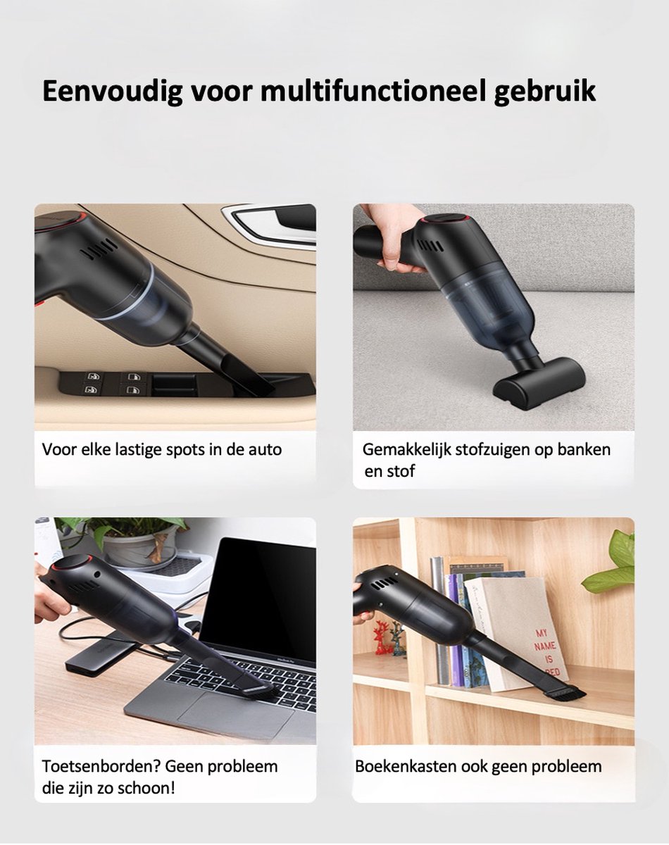 Auto Stofzuiger | Draadloze Handstofzuiger | Eenvoudig & Snel | bol.com
