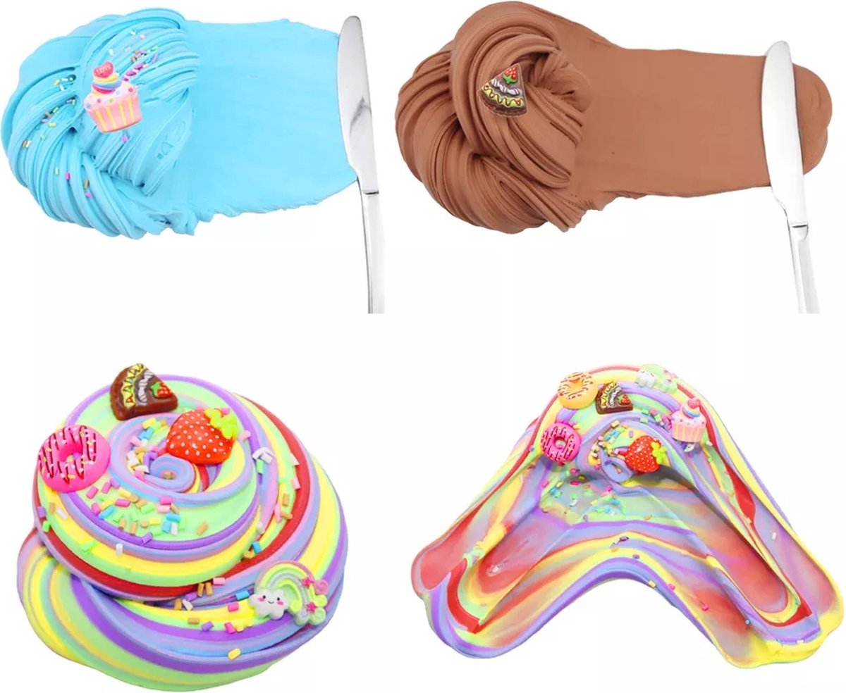 Fluffy slijm - Butter slijm - Slijm pakket 10x mixed kleuren - Slime ...