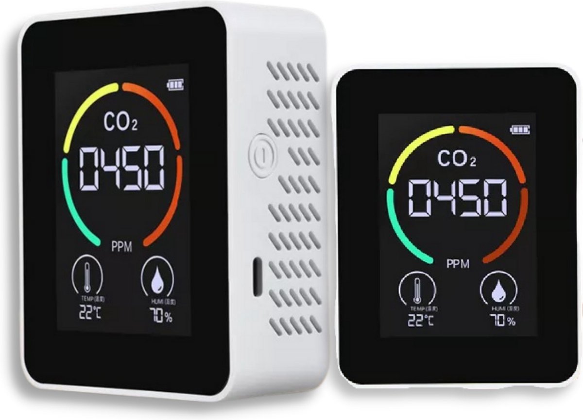 Koolstofdioxide melder - Co2 meter & Hygrometer voor binnen ...