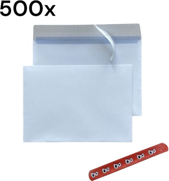 C5 Enveloppen A5 Formaat Wit - 229 x 162mm - 500 Stuks - Zelfklevend ...