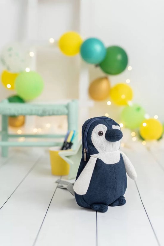 Liloe&Noenie Rugzak Pinguïn - Trendy Kinder Rugzak - Dieren Rugzak ...