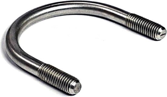 (2 STUKS) M10X20X65 A25U BEUGEL (BUISKLEM) RVS-A4 (AISI 316) U BOUT ...