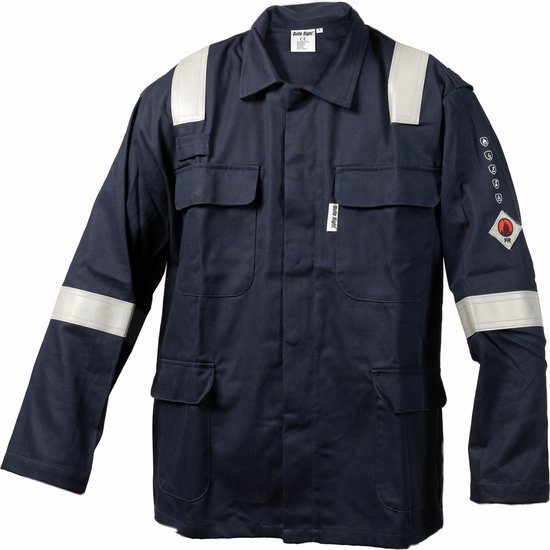 Vlam vertragende Antistatische Multinorm werk jas striping S | bol