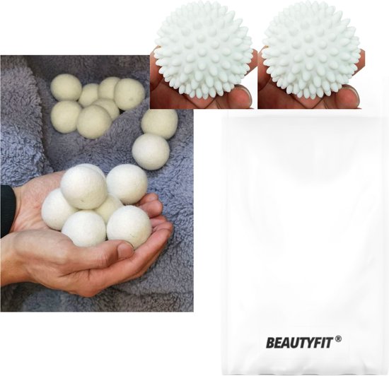BeautyFit - 8 stuks Drogerballen - 2 extra wasdrogers - Droogballen ...