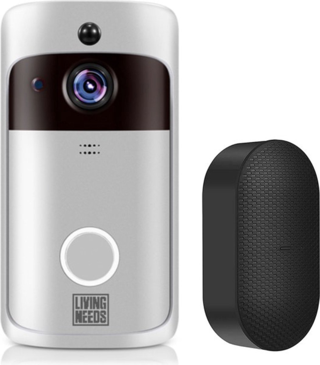 Living Needs Draadloze Deurbel – HD Video Deurbel – Deurbel met Camera ...