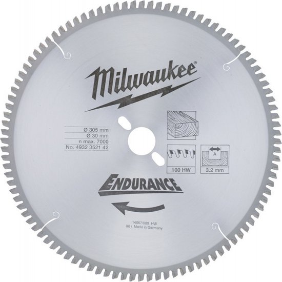 Milwaukee Zaagblad Voor MS 305 DB 305 / 30 (96 Tanden) | bol