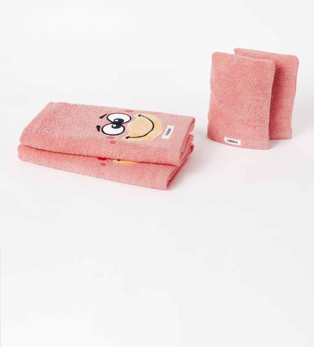 Woody twee handdoeken + twee washandjes – koraal – schildpad – 231-1 ...