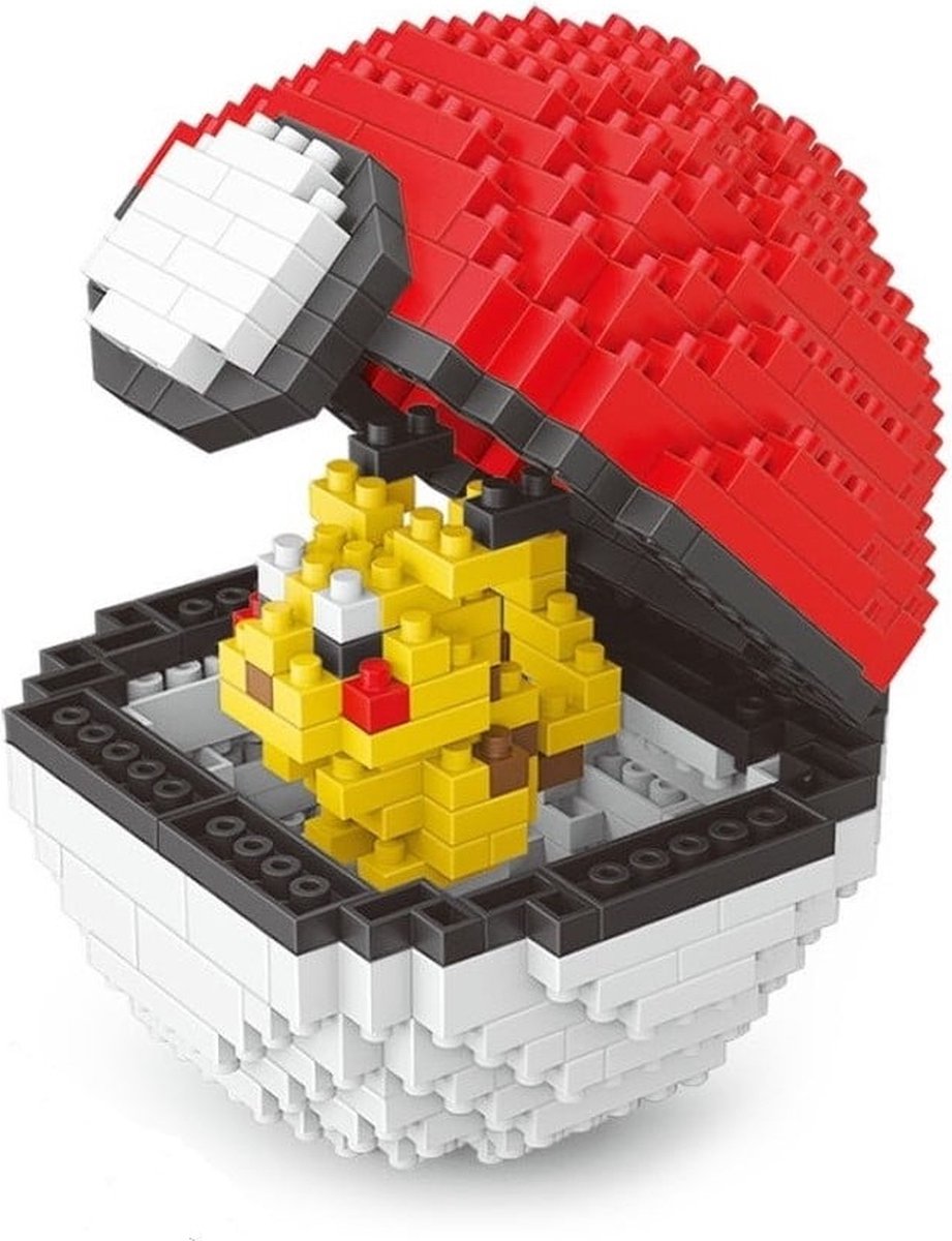 Pikachu Nanoblock Pokéball - 397 blocks - Miniblocks speelgoed ...