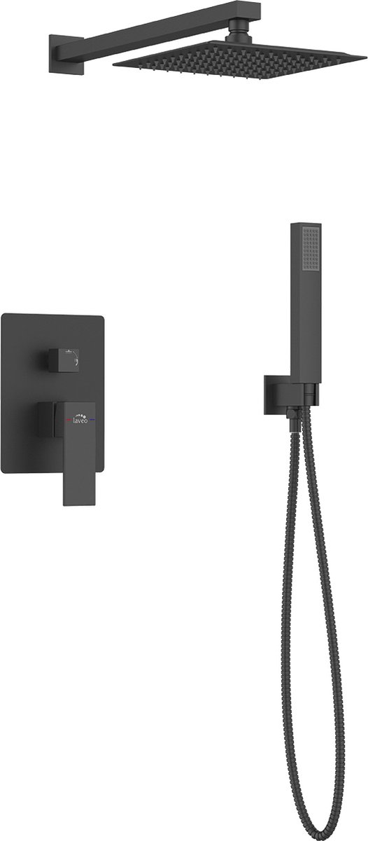 Kvadrato - set de douche avec mitigeur pour installation encastrée ...