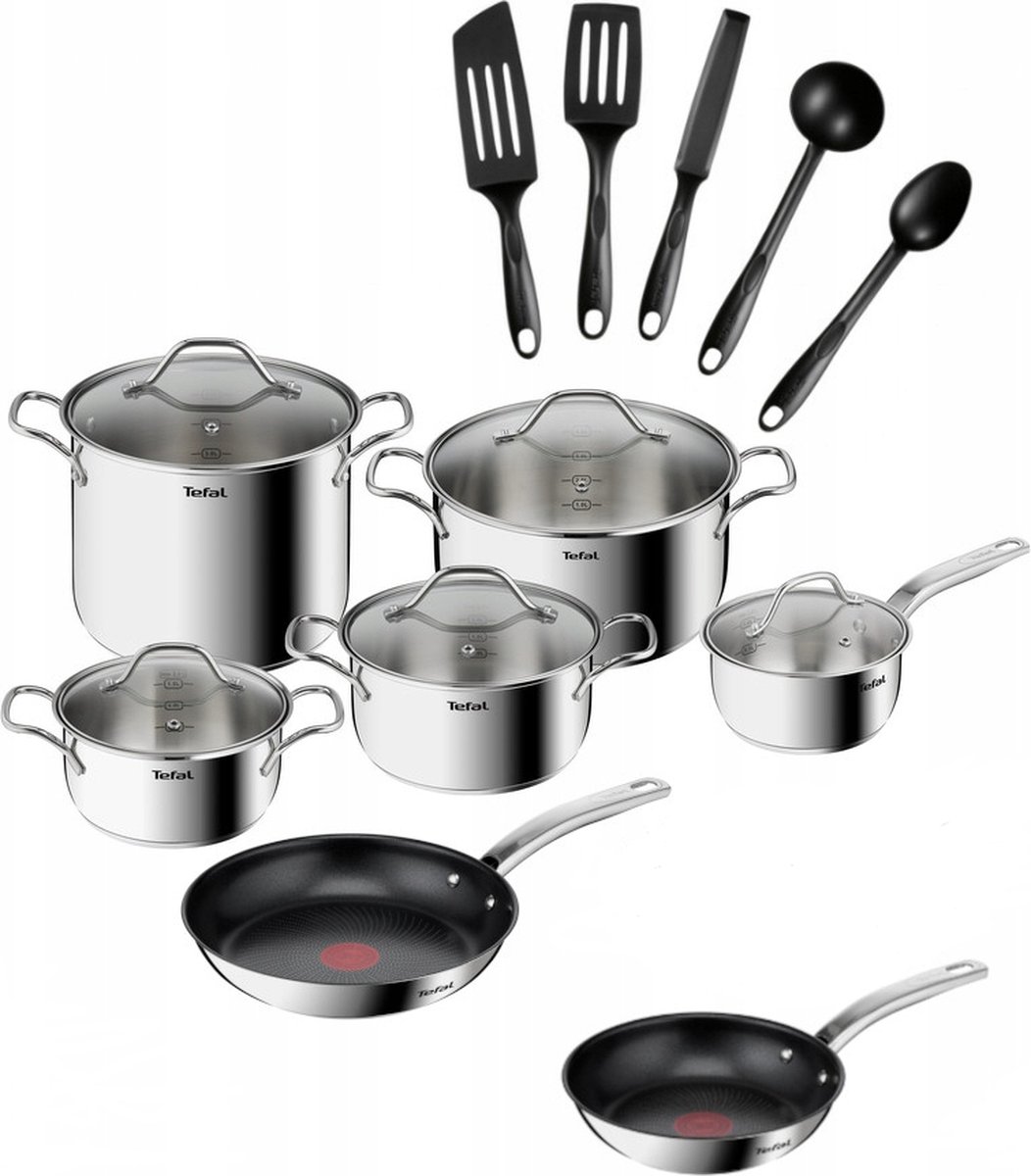 Tefal Intuition Pannenset - 17-delig - RVS - Voor alle warmtebronnen- 5 ...