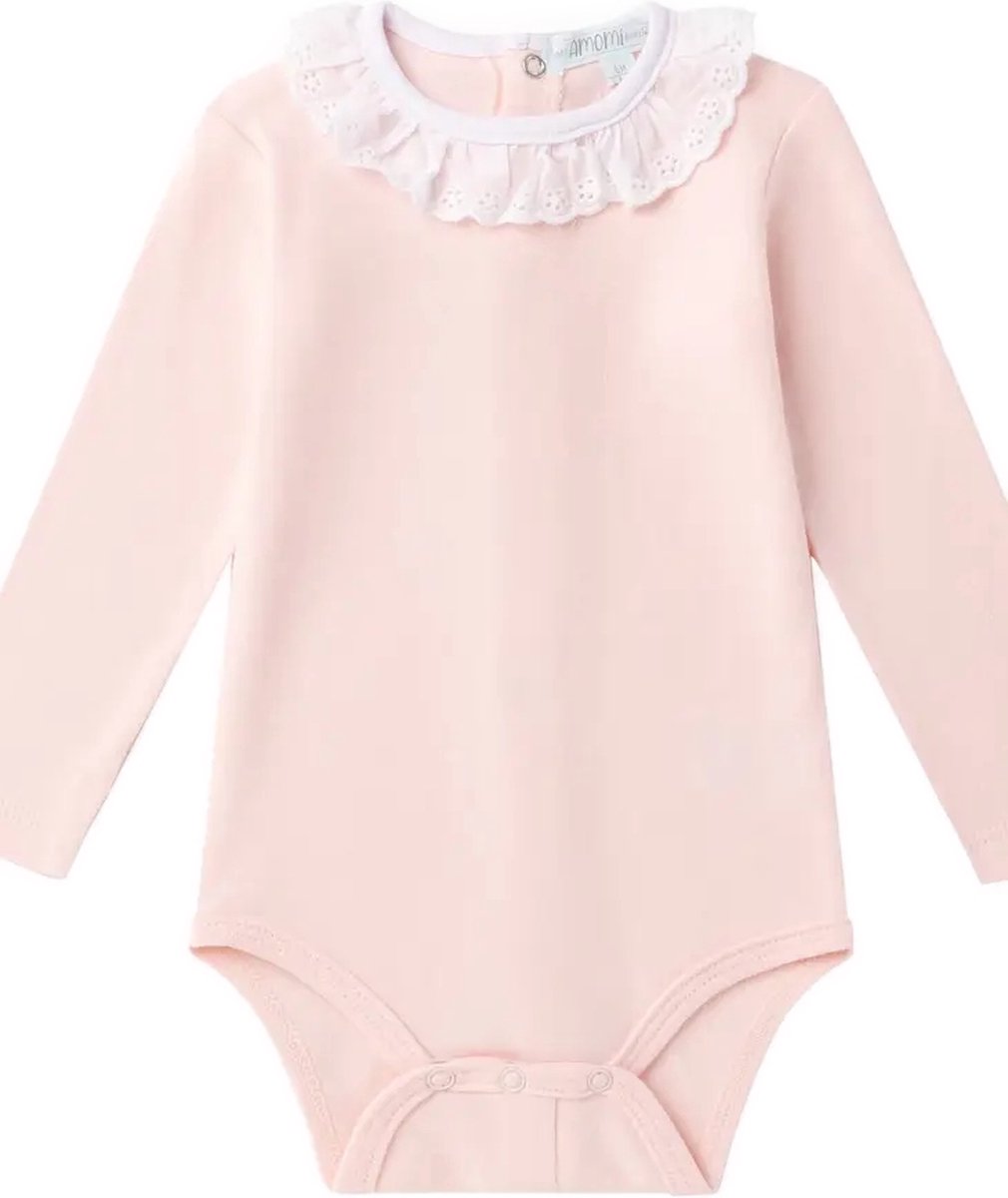 leuk setje rompertjes met ruches wit/roze | bol.com
