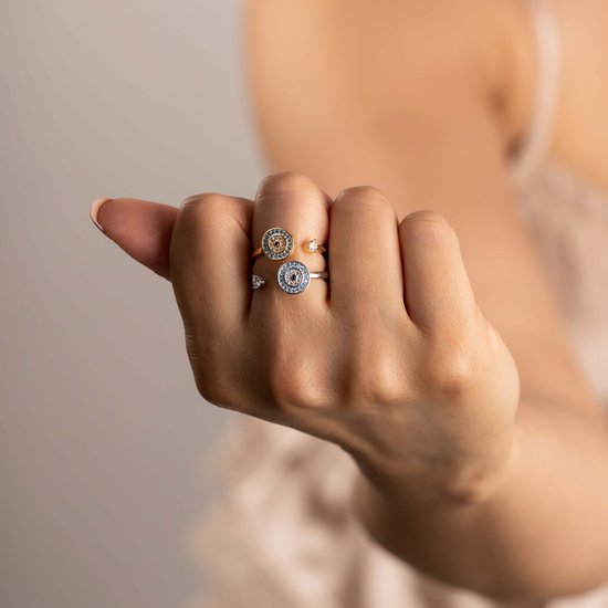 DUCETT - Evil eye twist ring silver - Ring - Dames | bol