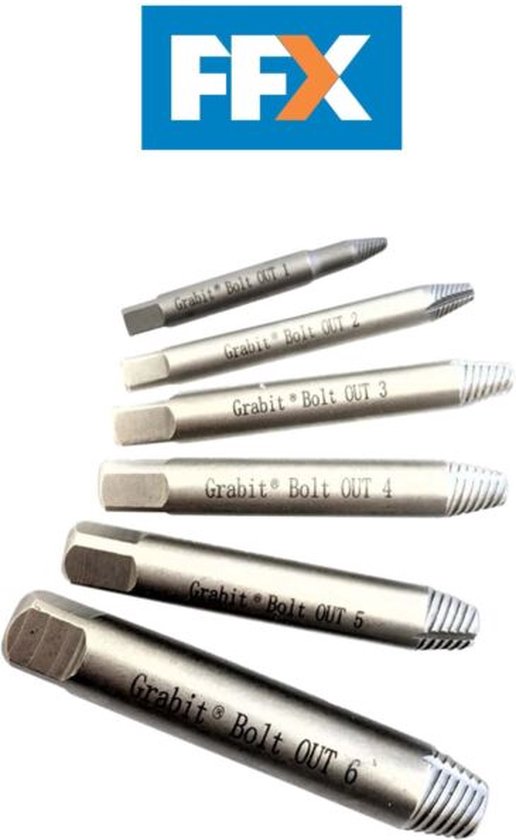 BOA grabit 6-dlg. schroef- en bout verwijderset 3-25mm | bol