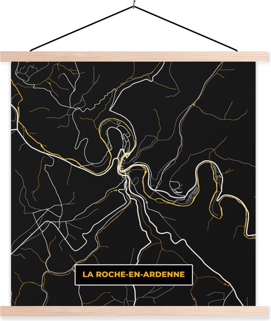 Posterhanger incl. Poster - Schoolplaat - Kaart - La Roche-en-Ardenne ...