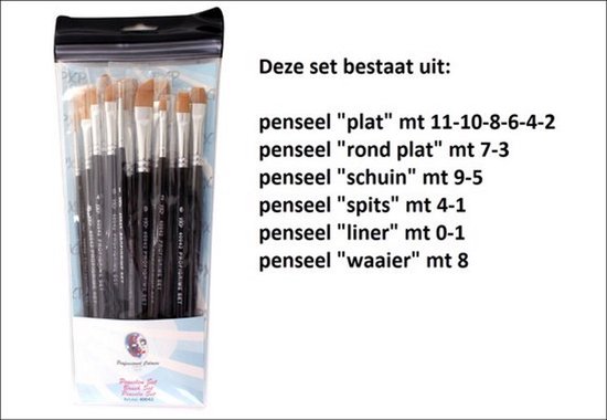 PXP Professional Colours penselen set ass. profigrime - schmink penseel ...