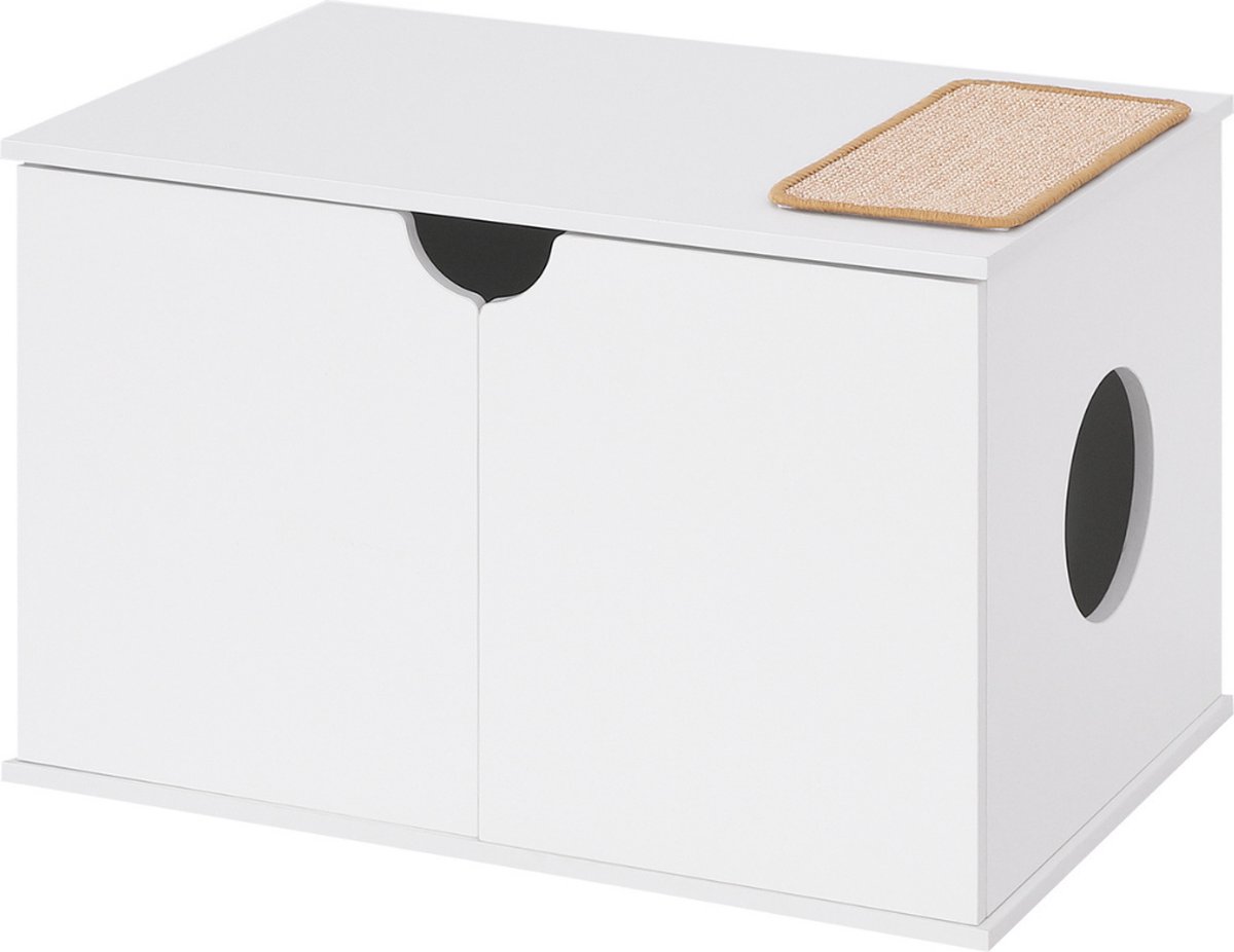Kattenbak Kast - Kattenhuis - Kattenkast - Modern - 80x53x51cm | bol.com