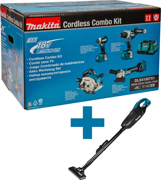 Makita DLX4156TX1 Accu Combiset 18V 5,0Ah in Tas | bol.com