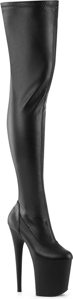 Pleaser FLAMINGO-3000 Plateau Overknee Laarzen 40 Shoes Zwart - Schoenen.nl