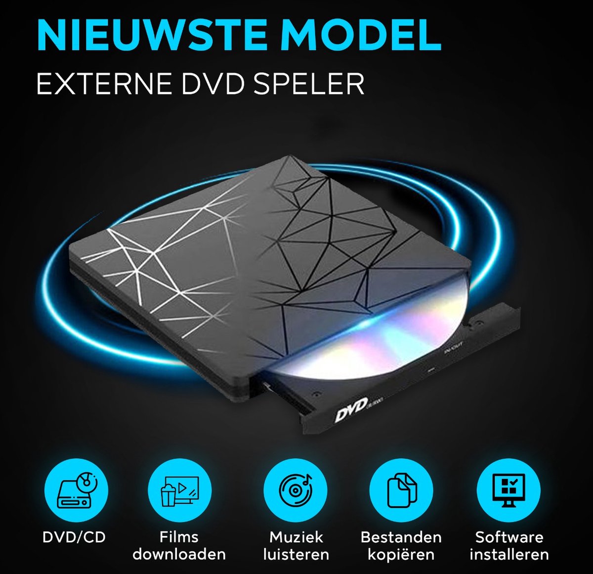 Healthy Spec externe dvd speler & Brander - Draagbare CD/DVD Speler ...