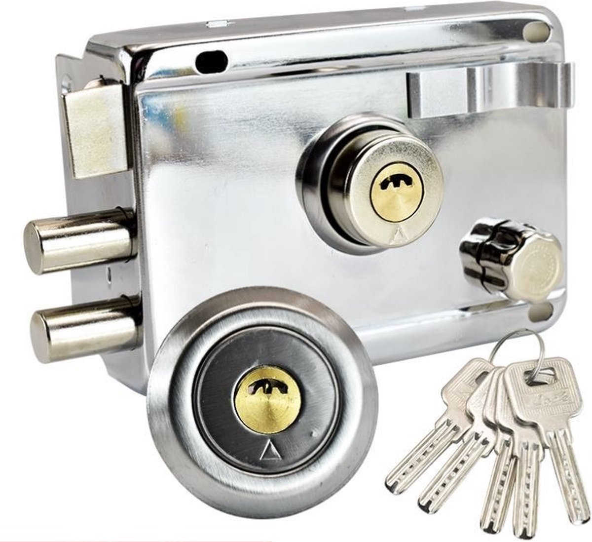 Poortslot met sleutel Poortbeslag Schutting Slot met cylinder hekslot ...