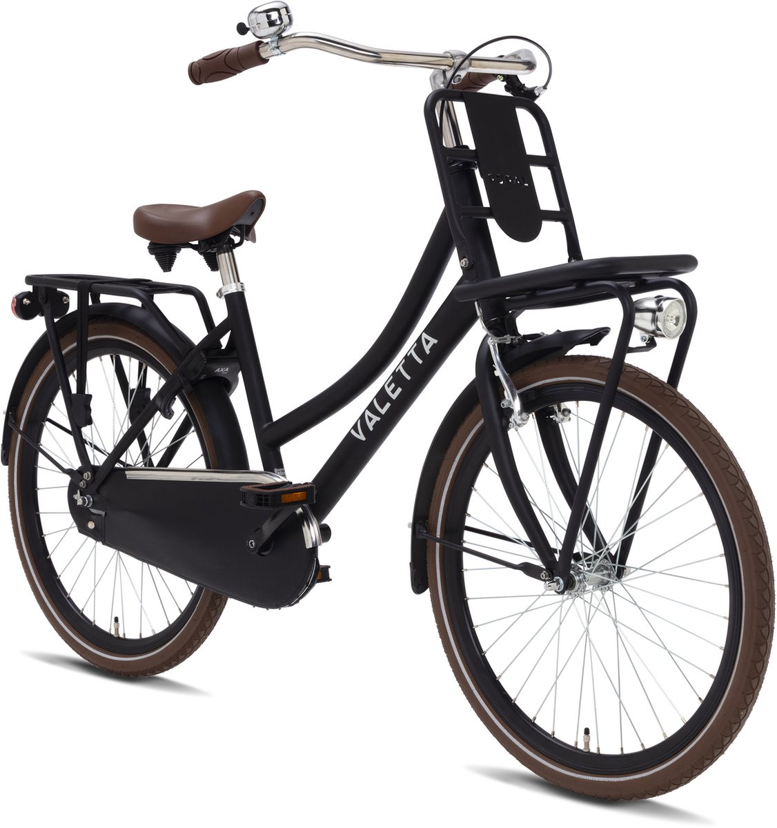 Valetta Cargo - Transportfiets - Meisjesfiets - 24 inch - Mat Zwart ...