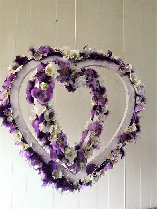 Floral twee love bloemen harten decoratie/ uitstekend hangende bloemen ...