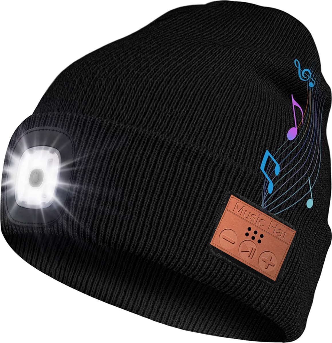 Warme Muts met LED verlichting - Bluetooth Speaker Muts - One Size ...