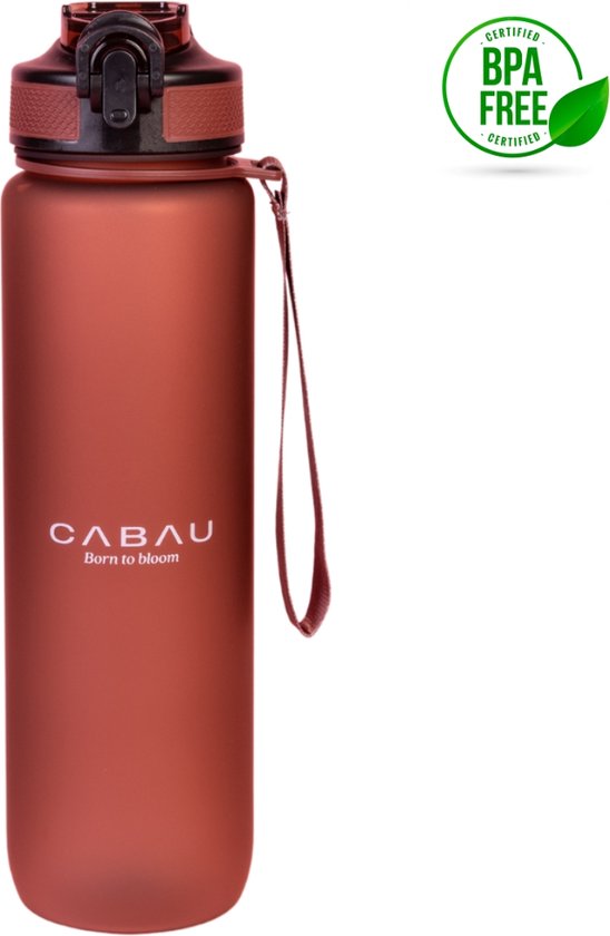 Cabau Bloom Waterfles / Drinkfles | 1 liter | Deep Wine | Handige ...