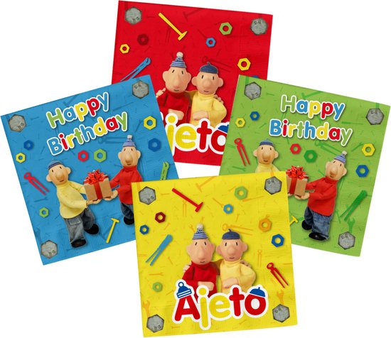 Servetten Buurman & Buurman Happy Birthday 33 x 33cm restyle, 20 stuks ...