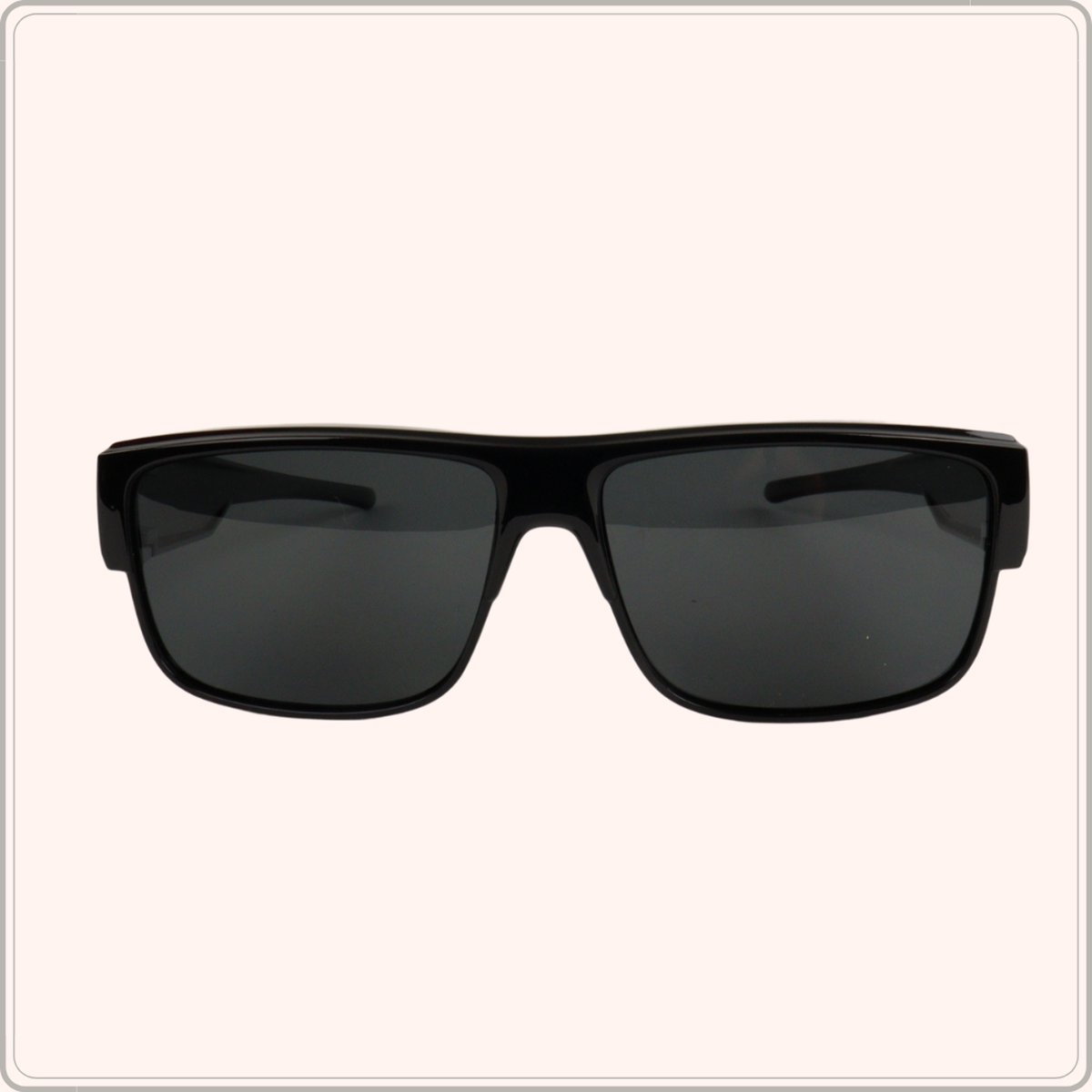 Montour Overzet Zonnebril - Marijn - Vierkant Model - Zwart - Heren | bol.com