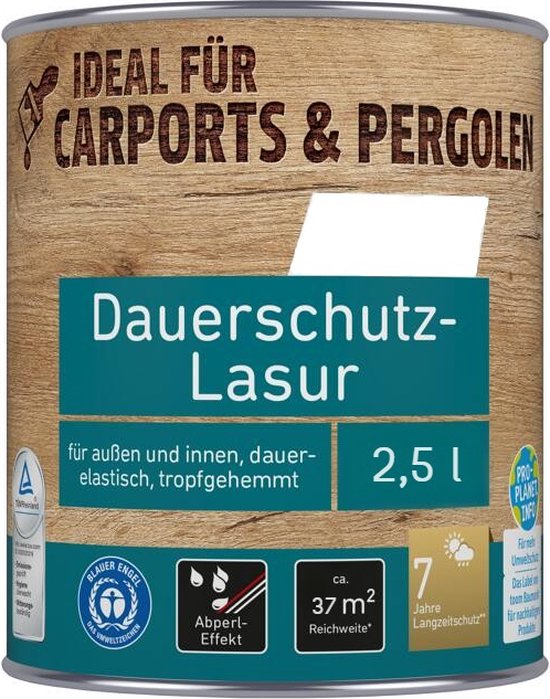Beschermende beits - mahonie gekleurd / licht bruin - 37m2 - 2.5 l ...