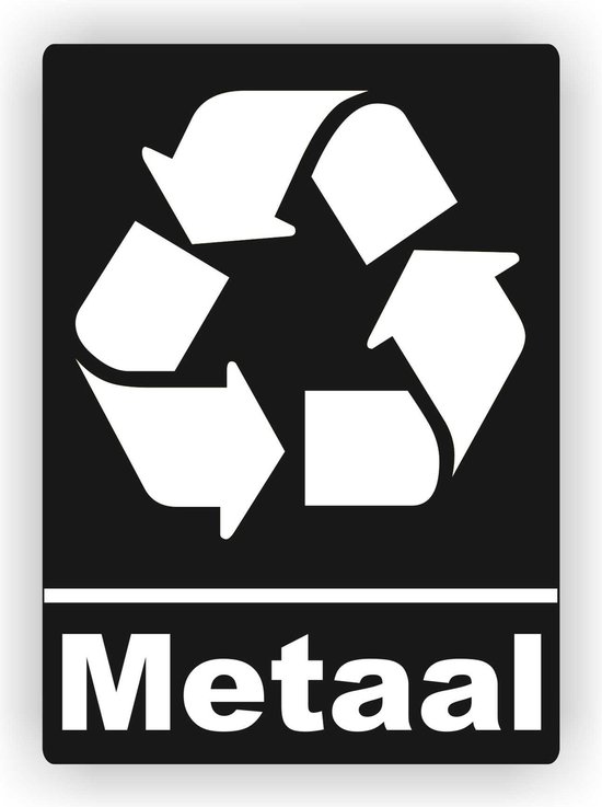 Metaal ijzer afval recycling sticker | bol