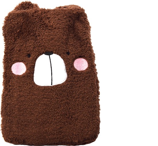 Warme schattige dieren kruik 850 ml - Kruik met knuffelhoes - Kruik ...