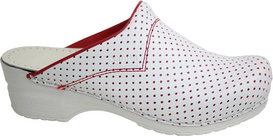 Sanita klompen Flex rode stippen model 314 - Maat: 38 | bol.com