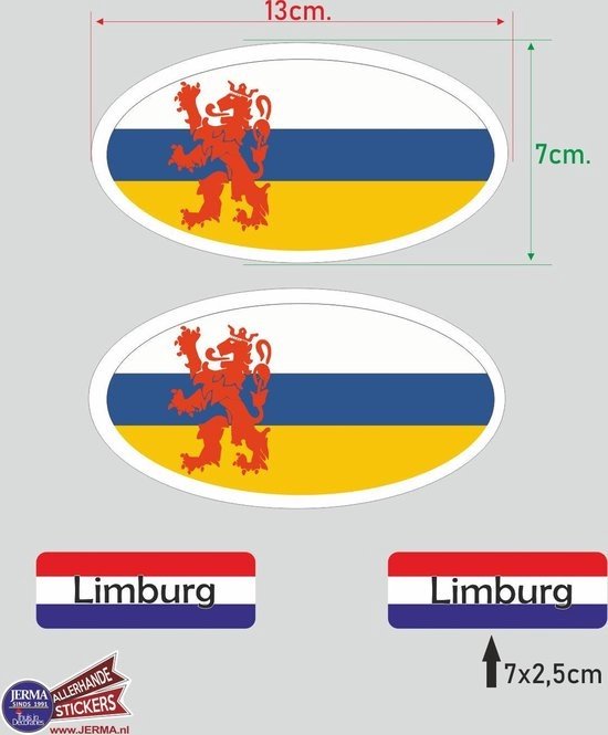 Provincie Limburg auto sticker set. | bol.com