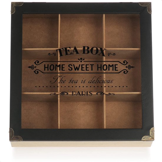 COM-FOUR® rustieke theezakjes opbergdoos - theedoos in landhuisstijl ...