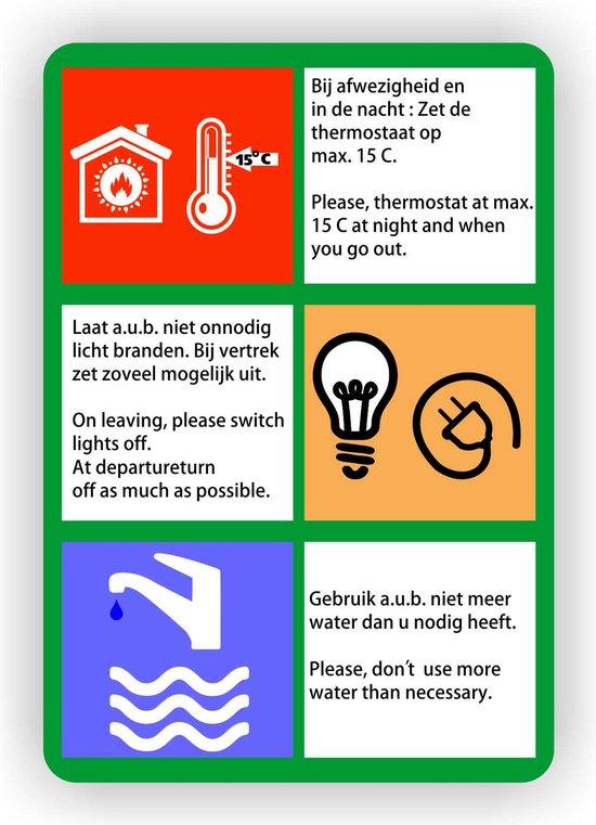 Energie bezuiniging instructie sticker | bol