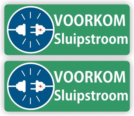 Stekker uit het stopcontact sticker set 2 stuks | bol.com