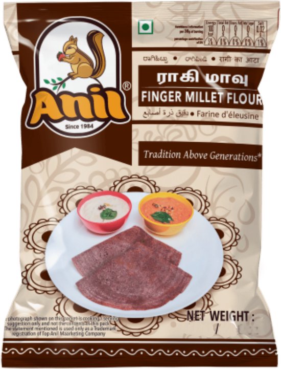 Anil - Vingergierst Meel - Finger Millet Flour - 3x 1 kg | bol