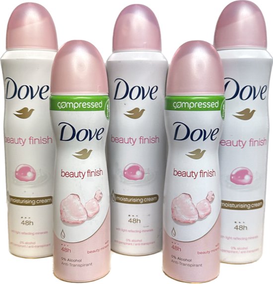 Dove Beauty Finish - Deo Spray Pakket - 3 x 150 ml & 2 x Compressed ...